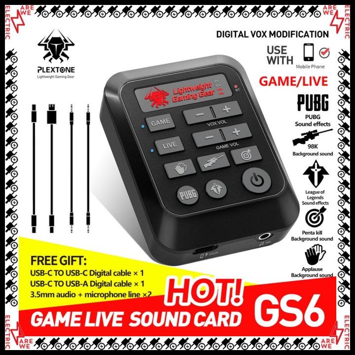 Jual Plextone Gs6 Sound Card Dual Mode Mixer Game Live Streaming ...