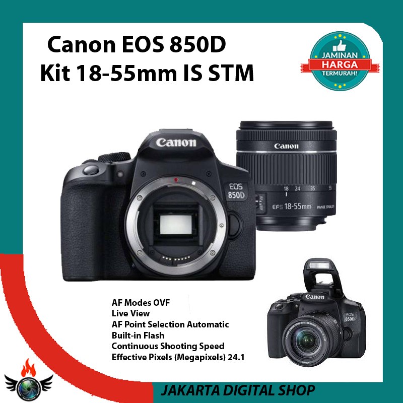 Jual Canon EOS 850D Kit EF-S 18-55mm IS STM | Shopee Indonesia