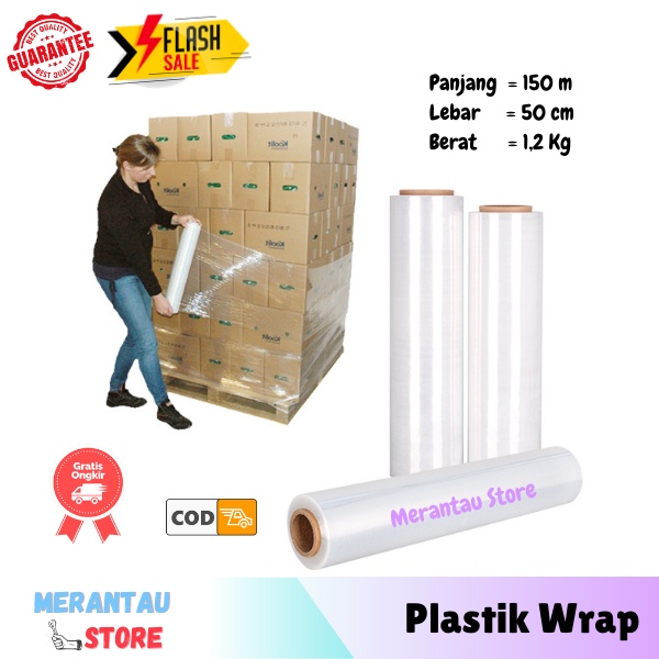 Jual Plastik Wrap Roll Wrapping Plastic Shrink Packing Bungkus Palet ...