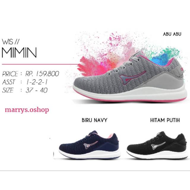 Jual Sepatu wanita Ardiles Mimin hitam navy abu | Shopee Indonesia