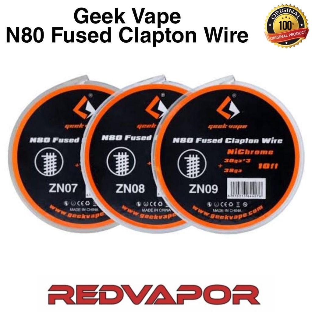 Jual Authentic Kawat Geekv4p3 N80 Fused Clapton Wire 24ga 26ga 28ga ...