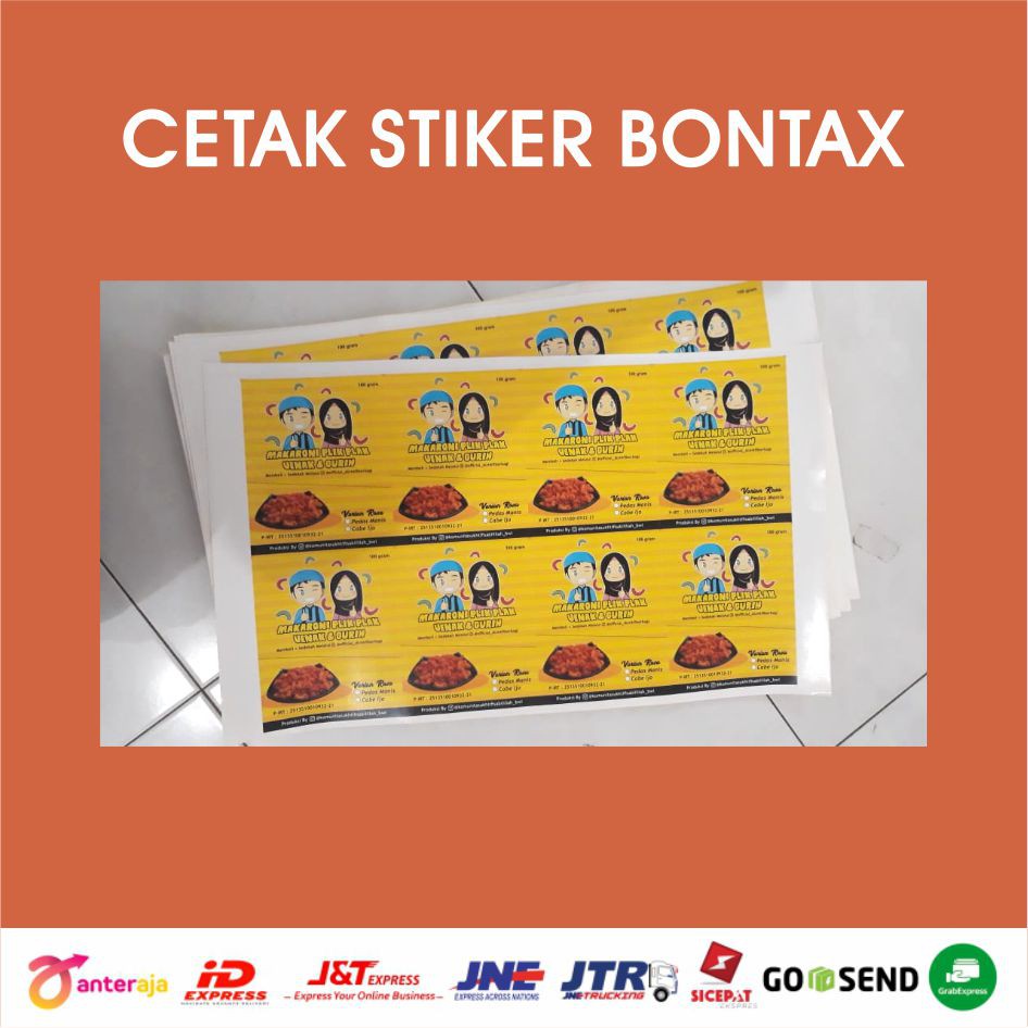 Jual Cetak Stiker Label Olshop Bontax Label Tanpa Potong Dengan