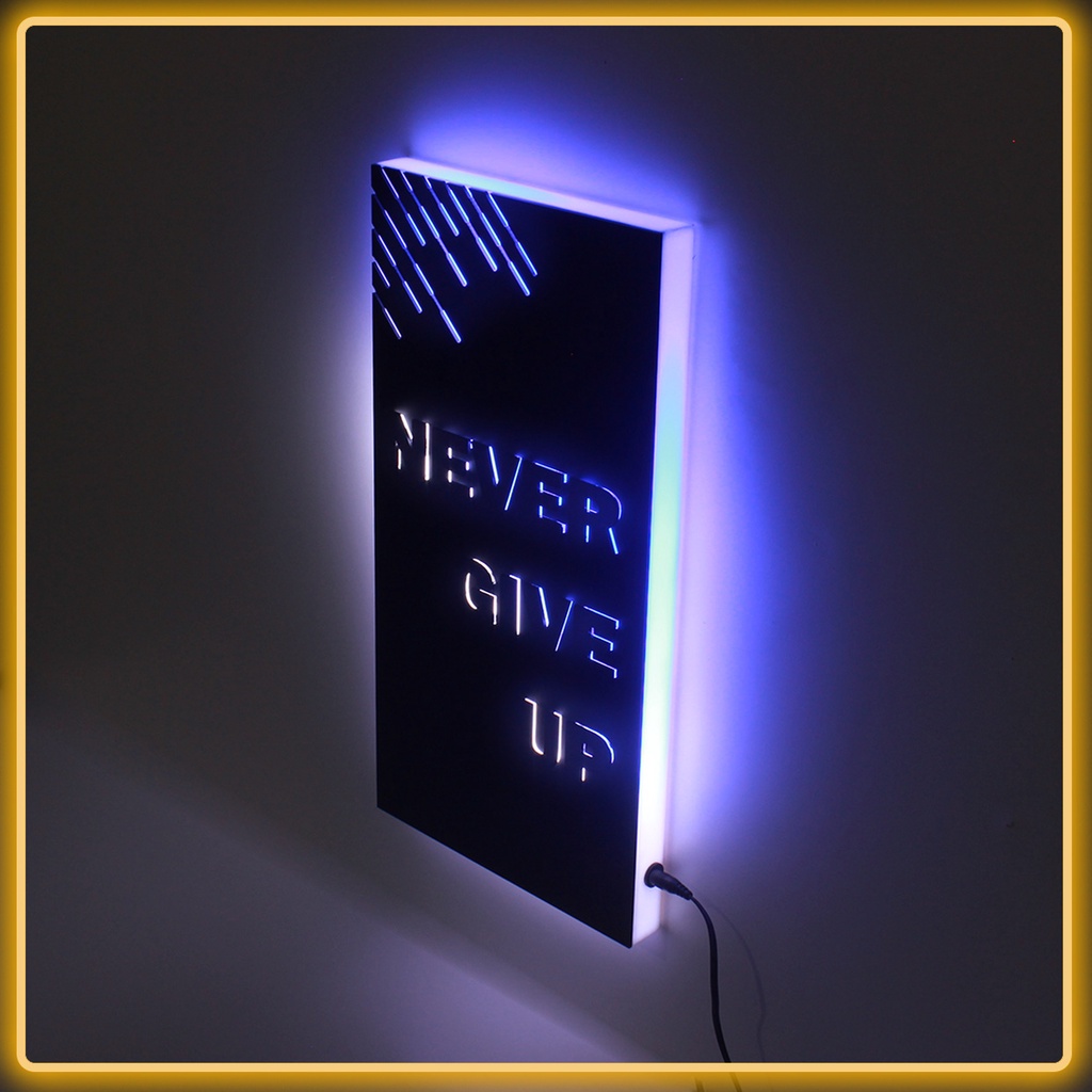 Jual Neon Box Slim Model Backlight Gradasi 2 Warna Huruf Timbul Tulisan ...