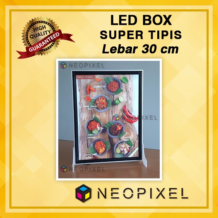 Jual Neon box Super Tipis Custom size lebar 30 cm Termasuk Print Visual ...