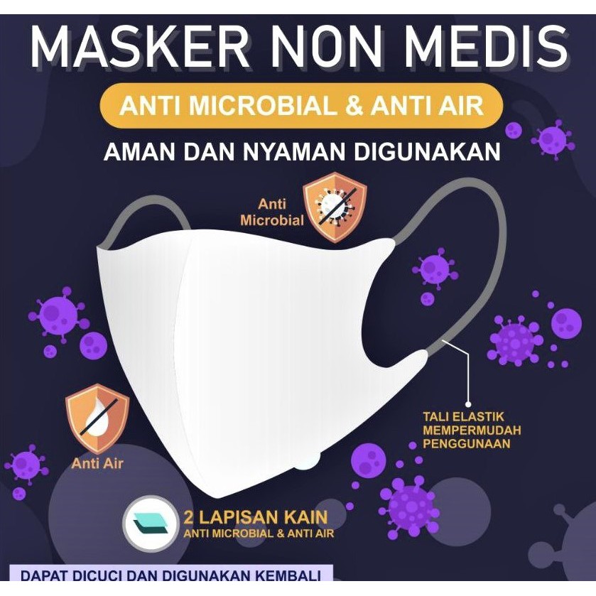 Jual [READY] MASKER KAIN SRITEX Non Medis 2 ply Bahan Anti Air ...