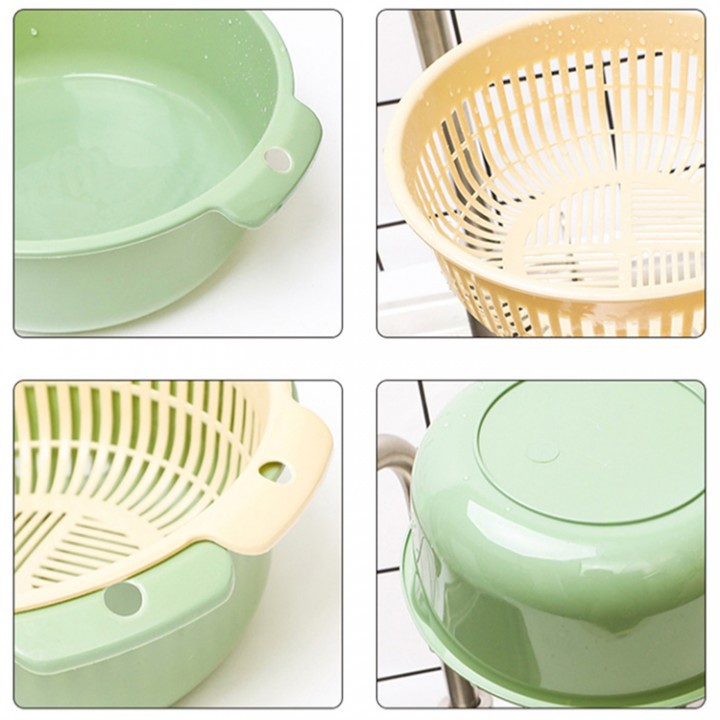 Jual Set Wadah Baskom Cuci Sayur dan Buah dengan Saringan Besar Baskom ...
