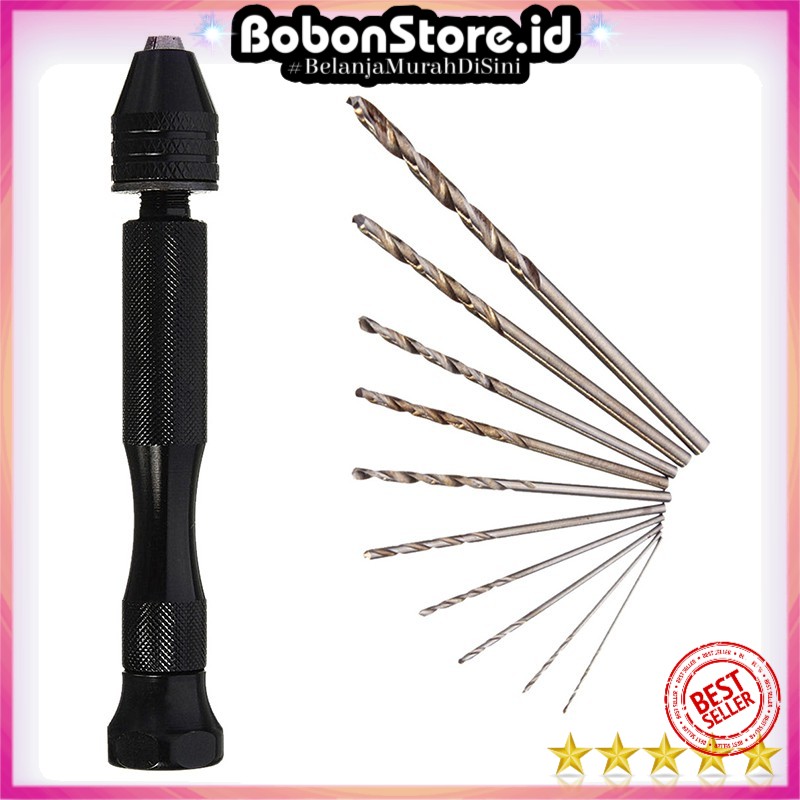 Jual Bor Tangan Manual HSS Twist Drills dengan 10 Mata Bor | Shopee ...
