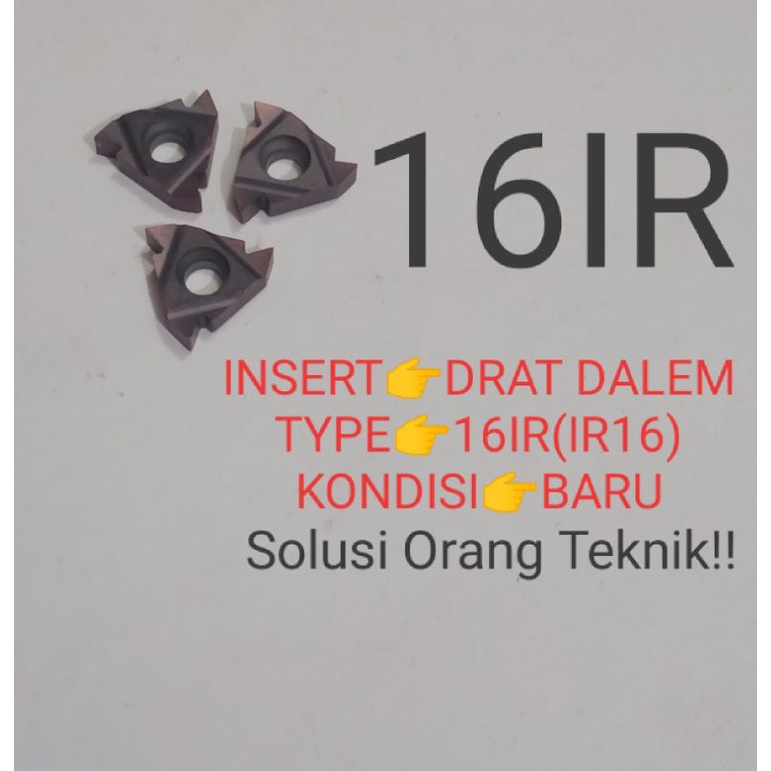 Jual INSERT DRAT DALEM 16IR INSERT IR16 INSERT BUAT HOLDER MGEHR-16 ...
