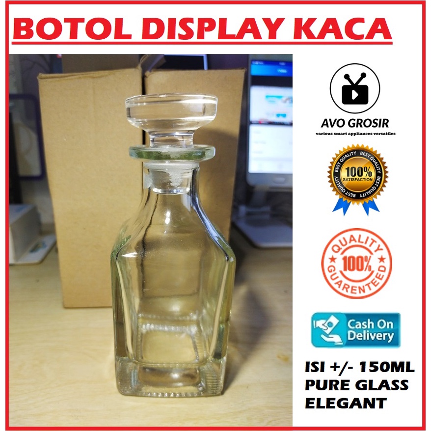 Jual botol kaca bibit parfum - display crystal bening 150 ml | Shopee ...