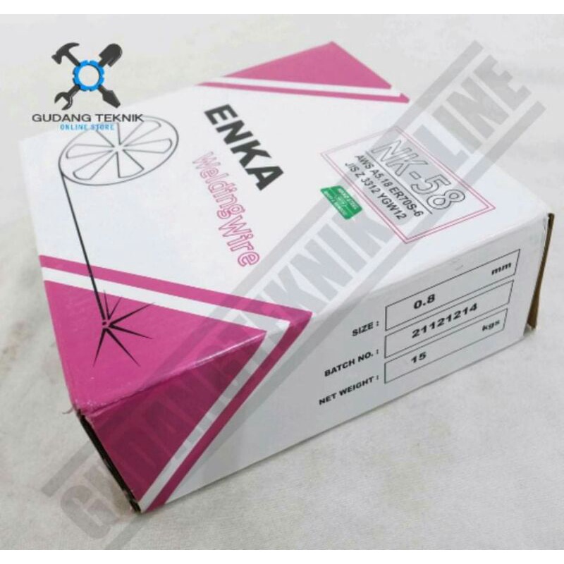 Jual Kawat Las CO2 Wire MIG 0.8mm 15 kg Enka NK58 / Kawat Las 0.8 MiG wite CO2 Murah dan ...