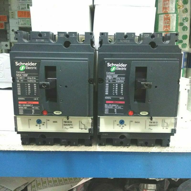 Jual MCCB BREAKER SCHNEIDER NSX100F 3P 63A / 80A / 100A 36KA ORIGINAL | Shopee Indonesia