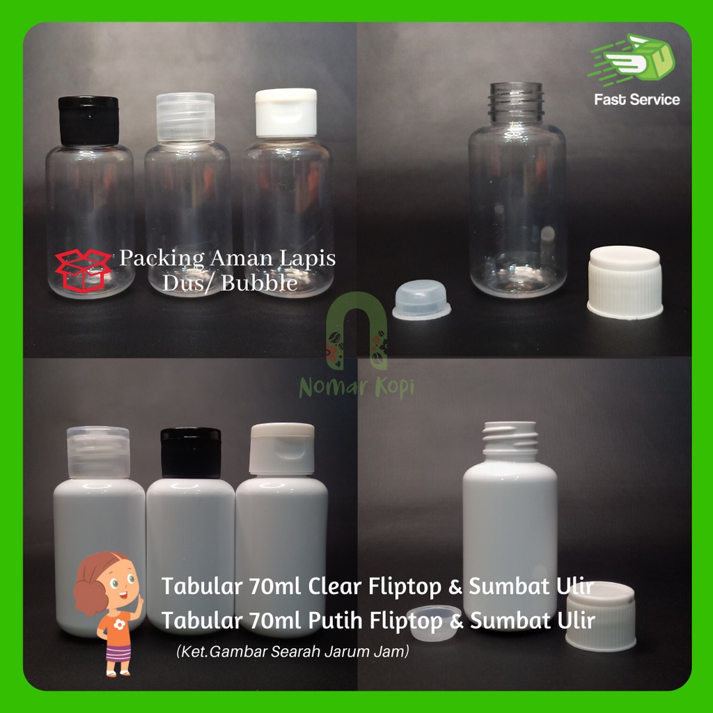 Jual Botol 70ML Tabular Tutup Sumbat Ulir Neck 24 | Shopee Indonesia