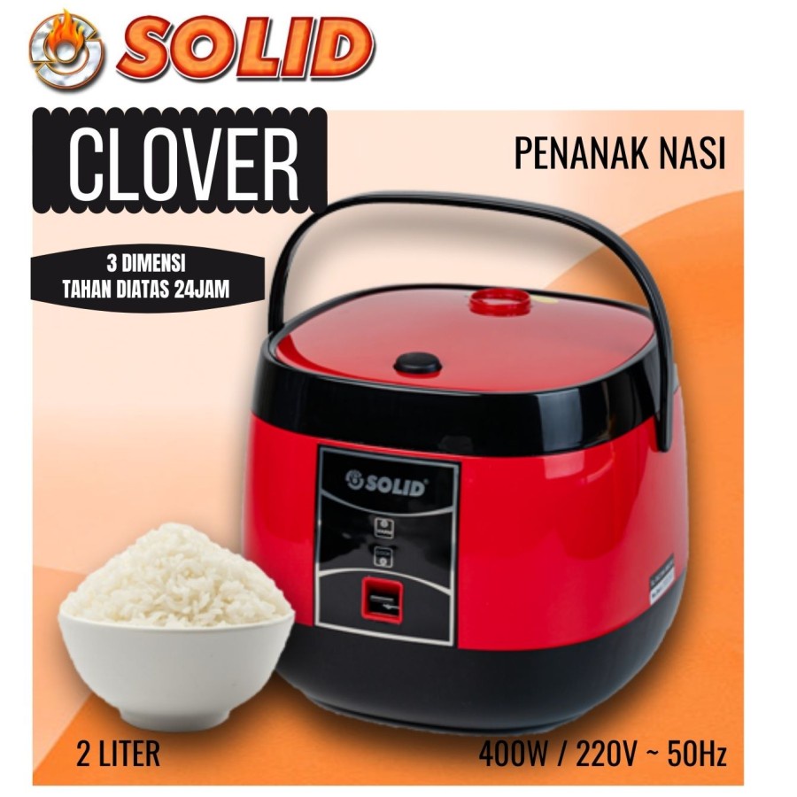 Jual Penanak Nasi Magic Com Rice Cooker SOLID CLOVER 2 Liter | Shopee ...