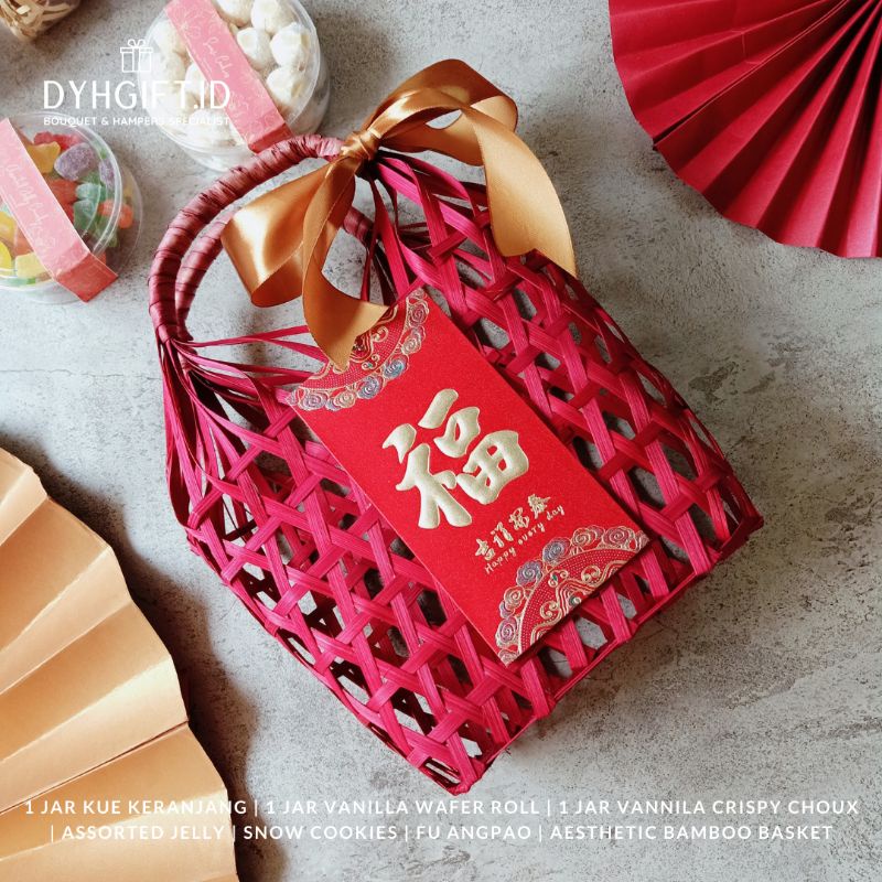 Jual KERANJANG ANYAMAN BAMBU HAMPERS IMLEK • KERANJANG AESTHETIC ...