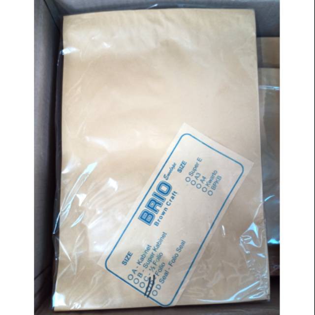 Jual GROSIR Amplop Coklat Folio TERMURAH/Map Coklat/Envelope Samson ...