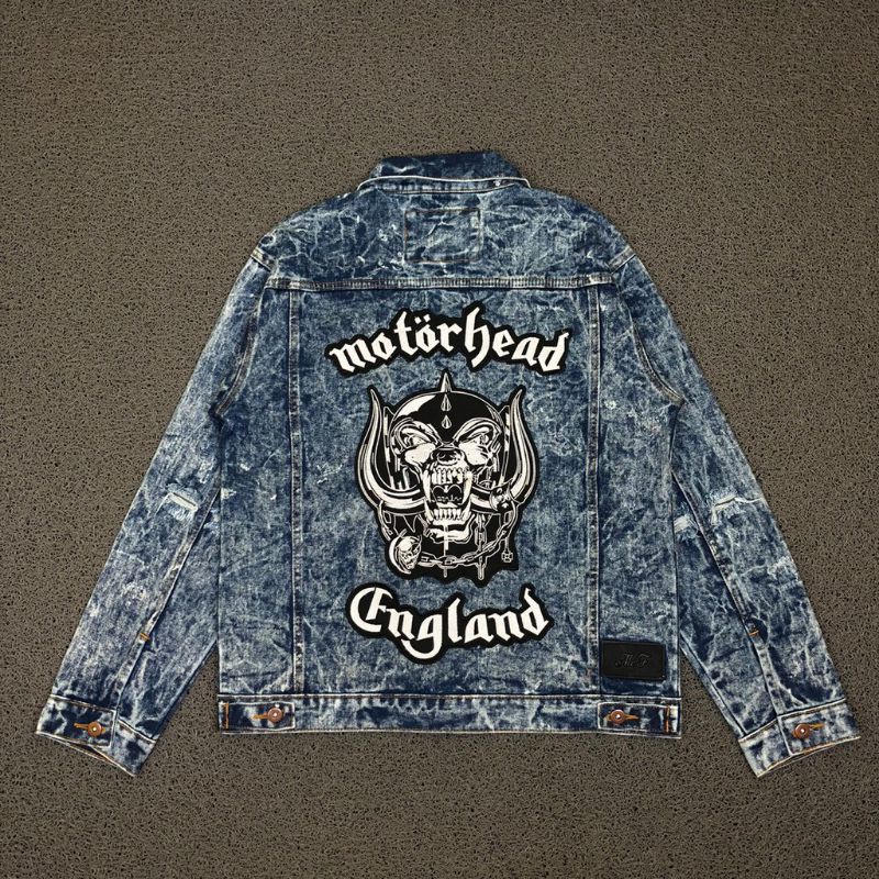 Jual JACKET DENIM MOTORHEAD ENGLAND LOGO CASUAL | Shopee Indonesia