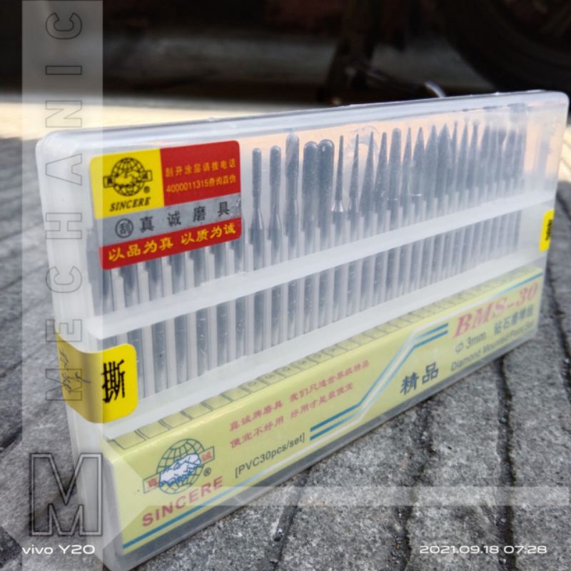 Jual Bor Intan Mini Set 30 Pcs - Mata Diamond Tuner Bor Ukir 3mm ...