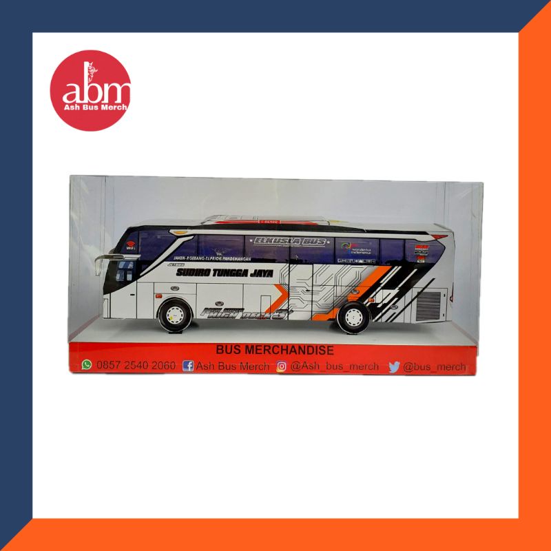 Jual Miniatur Bus / Miniatur Bis Papercraft Sudiro Tungga Jaya STJ ...