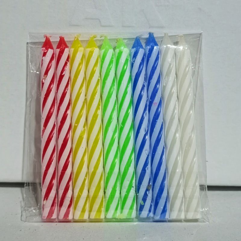 Jual Lilin Ulir / Spiral Ulang Tahun ( 10pcs ) | Shopee Indonesia