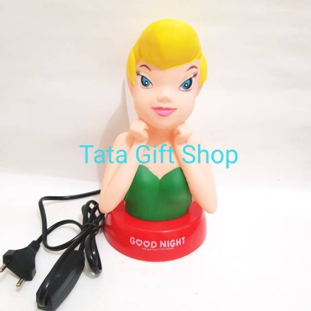Jual LAMPU KAMAR TIDUR KARAKTER CINDERELLA, AURORA, TINGKLE BELL ...