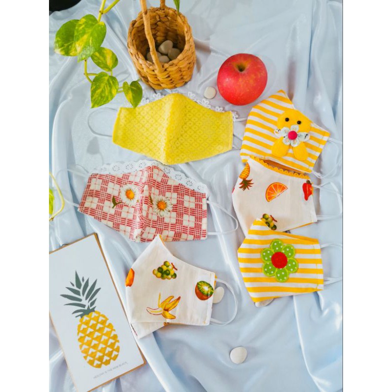 Jual MASKER KAIN KATUN 3D, MOTIF CANTIK PREMIUM NYAMAN DIPAKAI MASKER ...