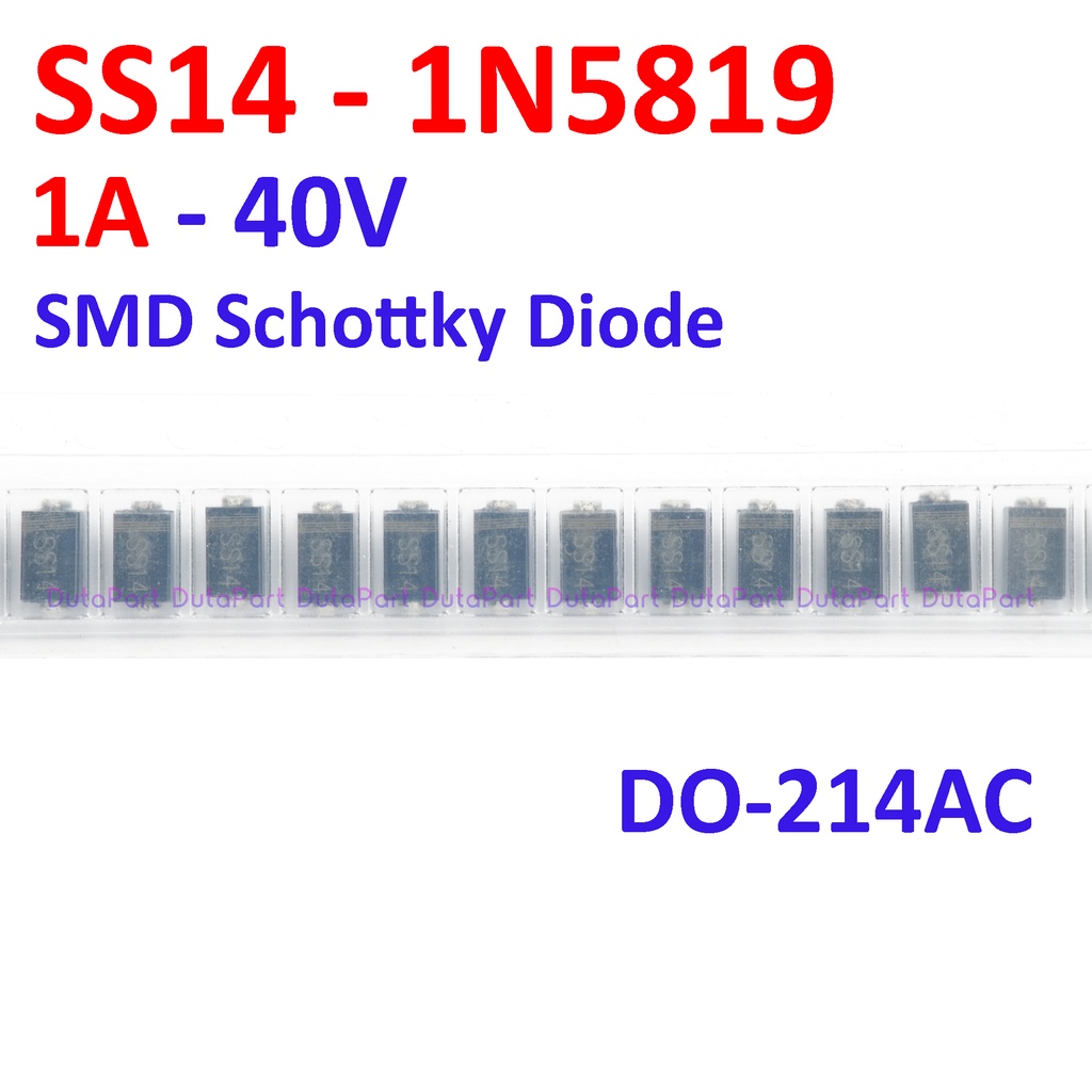 Jual SS14 1N5819 IN5819 1A 40V SMD Schottky Diode Dioda 5819 SS 14 DO ...