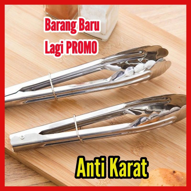 Jual Alat Penjepit Gorengan / Capit Makanan Stainless / Japit Anti ...