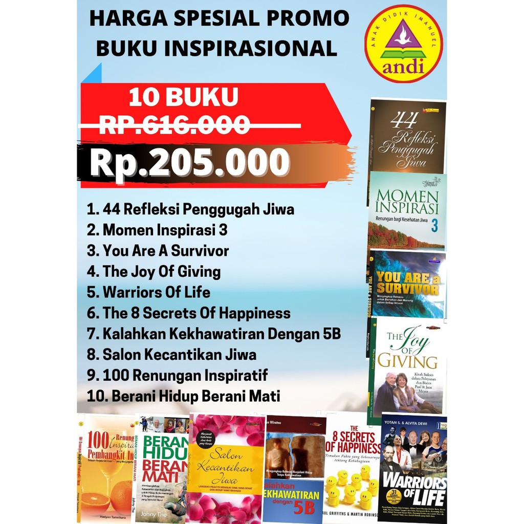 Jual BUKU INSPIRASIONAL SPESIAL PROMO AKHIR TAHUN | Shopee Indonesia