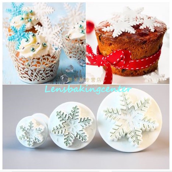 Jual Plunger / Cookies Cutter / Cetakan Fondant Snow Flakes / Motif ...