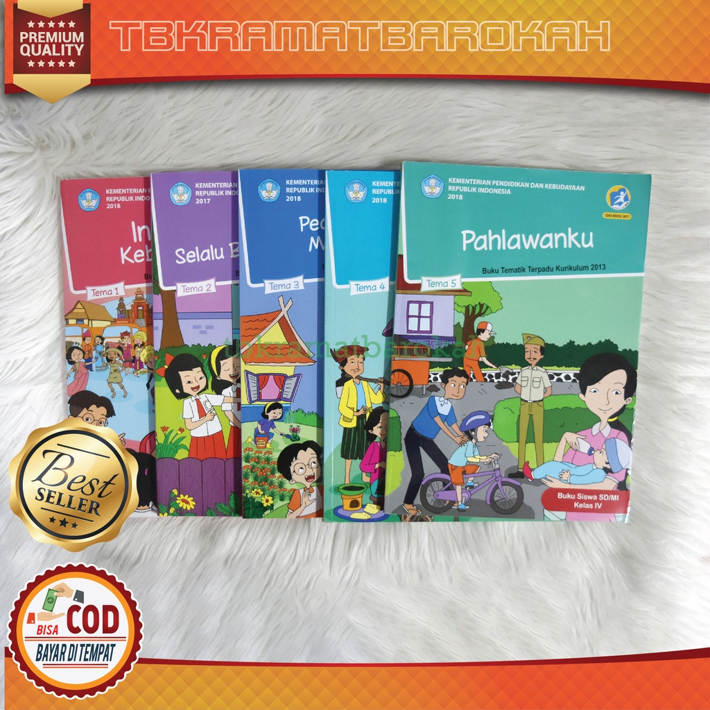 Jual Buku Tematik Dikbud SISWA Kelas 4 IV SD MI Tematik Terpadu Tema 1 ...