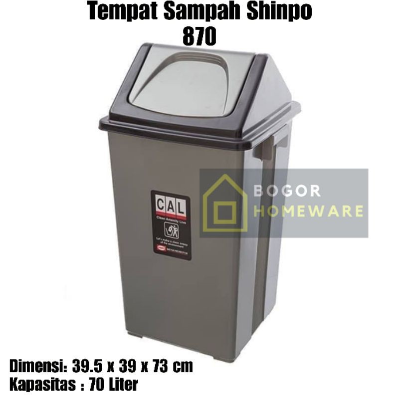 Jual (KHUSUS GOJEK) TEMPAT SAMPAH GOYANG SHINPO 870 TONG SAMPAH KOTAK SAMPAH SHINPO 70 LITER ...