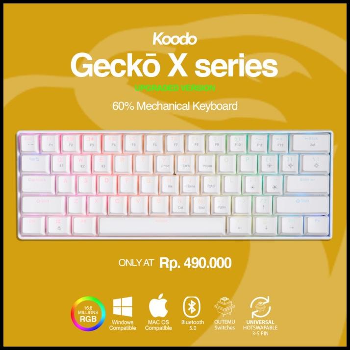 Jual Koodo Gecko 60% Layout Rgb Mechanical Keyboard Outemu | White Case ...