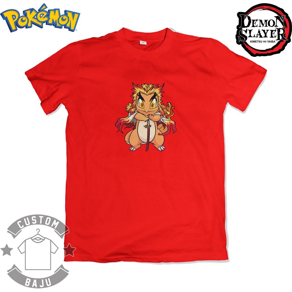 Jual Kaos Rengoku Charmander Demon Slayer X Pokemon 753 | Shopee Indonesia