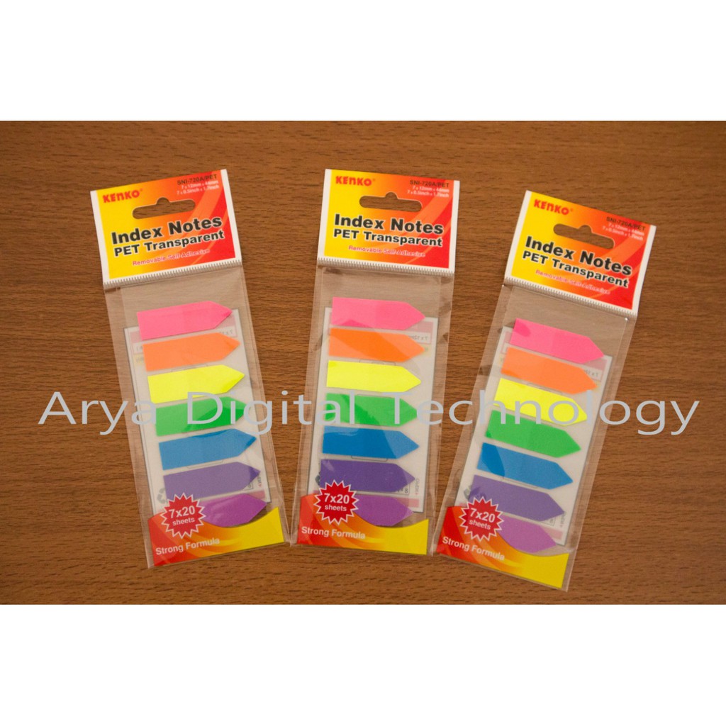 Jual Stick Note Index Pet SNI 720A Kenko Sticky Notes Pad Label Memo ...