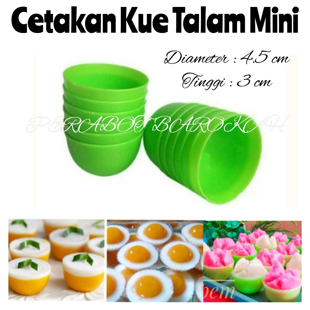 Jual 12Pcs Cetakan Kue Talam Mini Kue Mangkok Cucing Plastik Mini Ubi ...