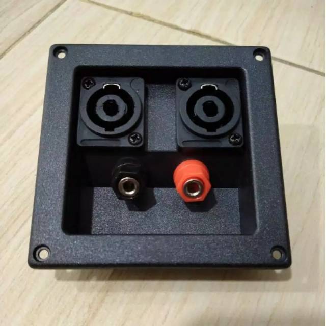 Jual Terminal box speaker binding post plus dua socket spikon speakon ...