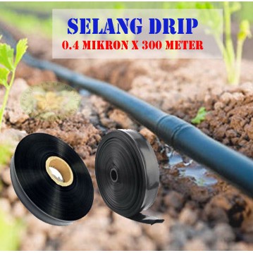 Jual Selang Drip irigasi 0.4 mikron, satu roll panjang 300 meter ...