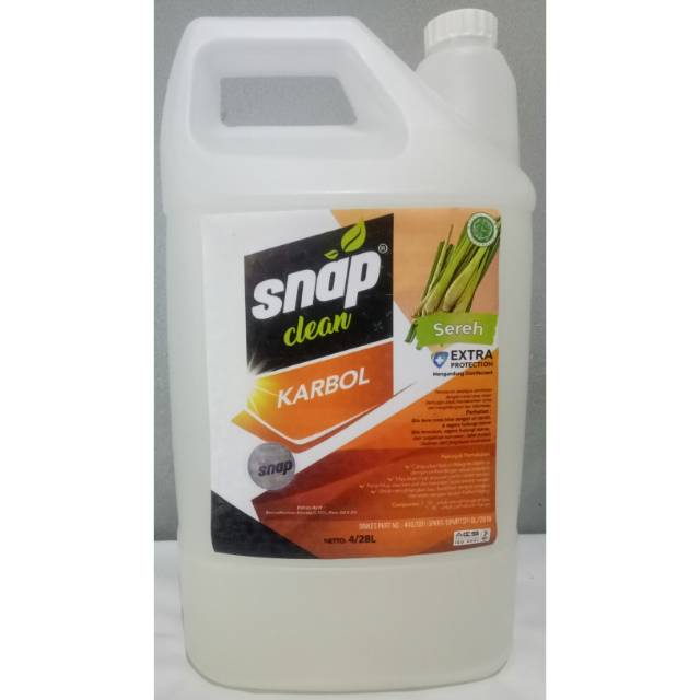 Jual Karbol aroma sereh SNAP CLEAN 4 LITER | Shopee Indonesia