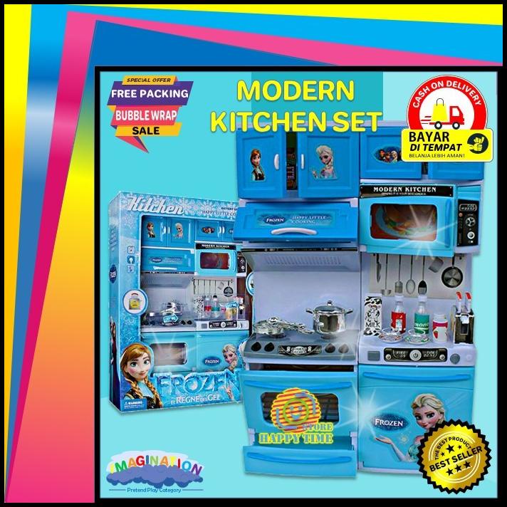 Jual Mainan Anak Masak Masakan Modern Kitchen Set Frozen Anna Dan Elsa ...