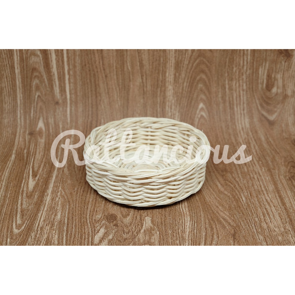 Jual Keranjang Rotan Bulat Souvenir D11x4 Natural | Shopee Indonesia