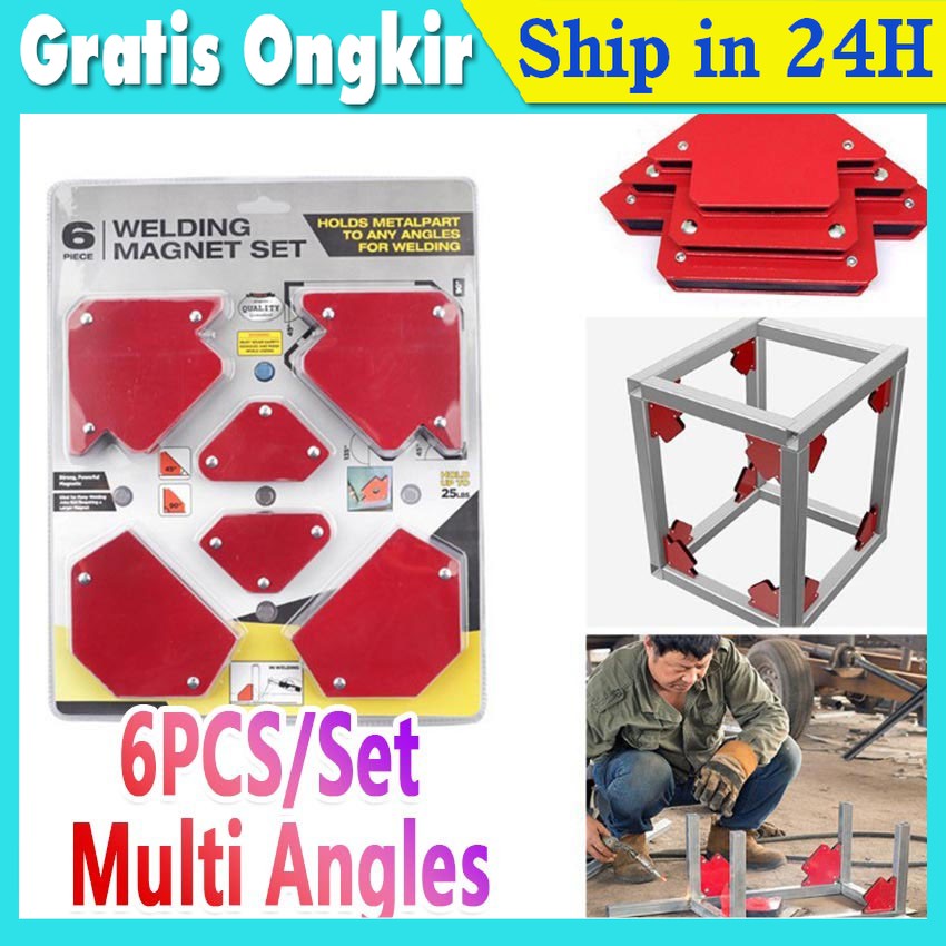 Jual 6Pcs/set Siku Magnet Las Mini Set Smart Arrow Magnetic Welding ...