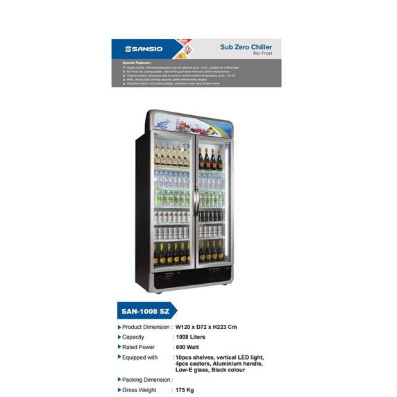 Jual Promo Sub zero chiller sansio SAN-1008SZ 1008 liter | Shopee Indonesia