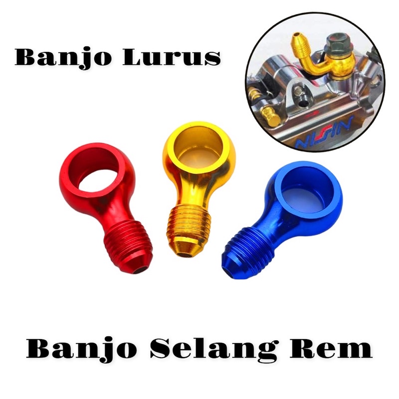 Jual Banjo Selang Rem Lurus CNC Drat Kasar Universal | Shopee Indonesia