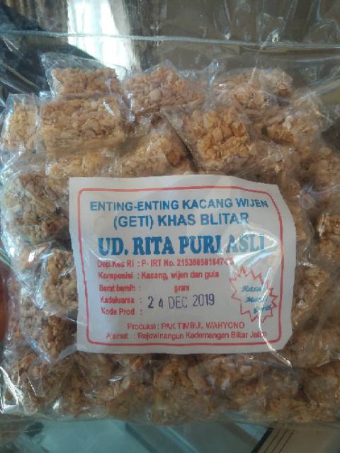 Jual (1Kg) GETI ENTING ENTING KACANG WIJEN KHAS BLITAR | Shopee Indonesia