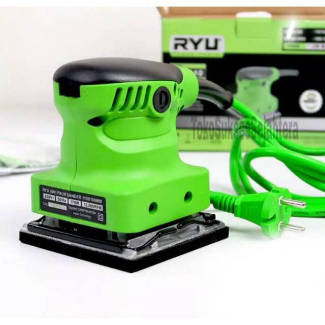 Jual Mesin Amplas Listrik Kotak RYU RPS110 Palm Sander 110x100 mm 170 ...