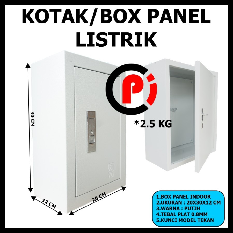 Jual Box Kotak Panel Listrik Indoor Ukuran 30x20x12 cm bahan tebal 0.8 ...