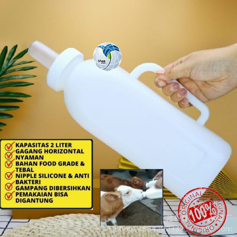 Jual Dot Botol Pedet Anak Sapi Nipple putih 2 Liter Gagang Horizontal ...
