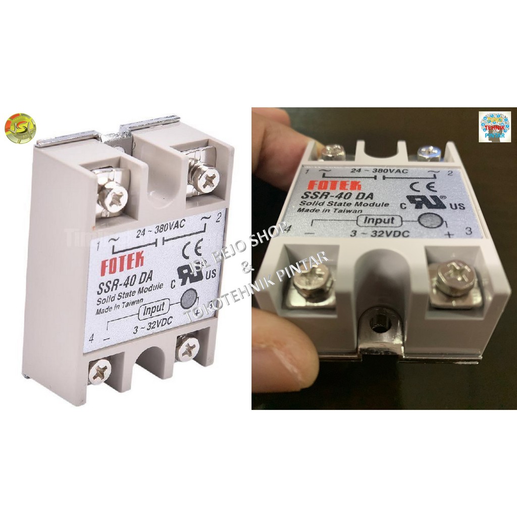 Jual SSR-40DA SSR-40 40 DA Relay Solid State 40 ampere arduino uno ...