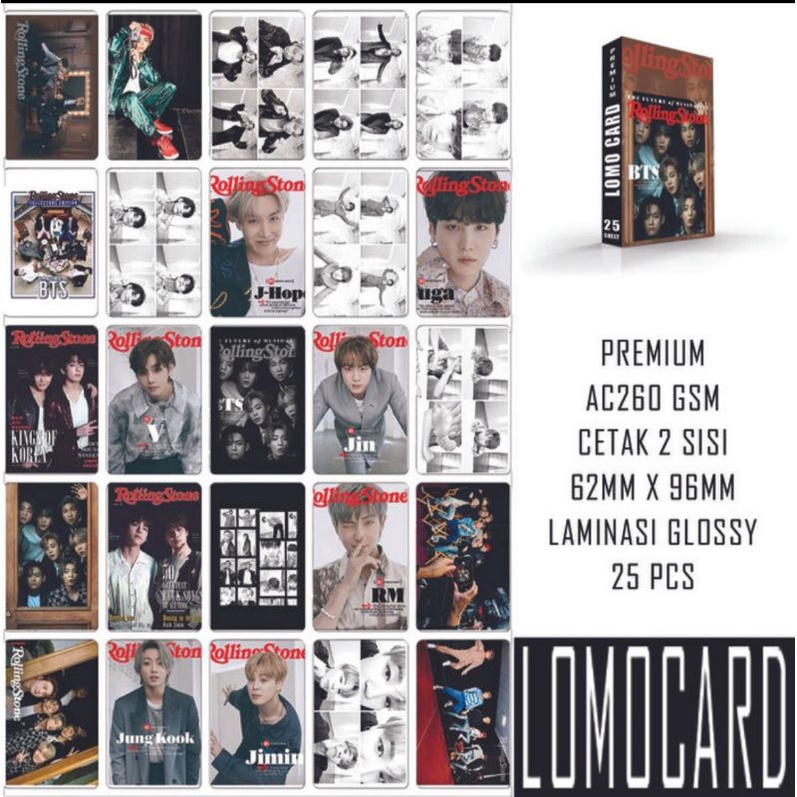 Jual LO.M.O CARD BT.S PREMIUM 4 RO.LLI.NG S.T.ON.E || 2 SISI GAMBAR || ISI 25 LEMBAR || LM07 ...