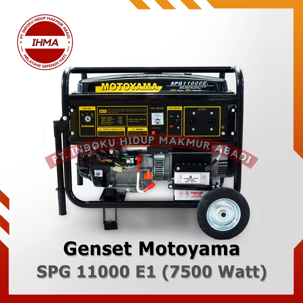 Jual Genset Listrik Bensin Motoyama SPG 11000 E1 - Gasoline Generator ...